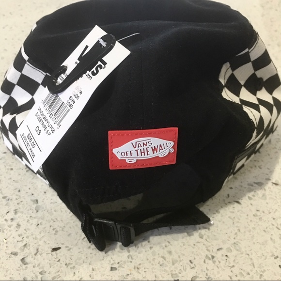 Vans | Accessories | Vans 5 Panel Side Stripe Checkerboard Cap Nwt ...